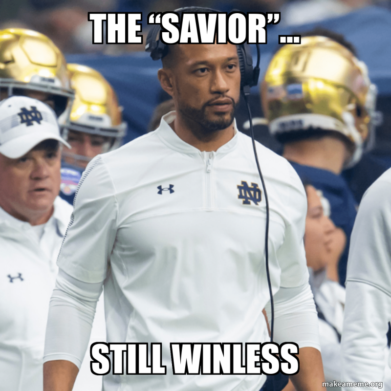 The “savior”… Still winless Meme Generator