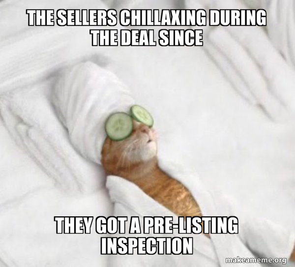 The sellers chillaxing during the deal since they got a Pre-Listing ...