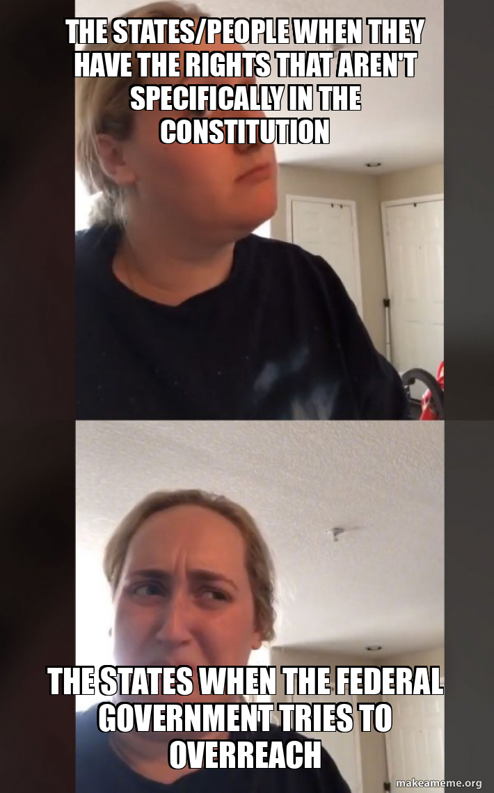 The states/people when they have the rights that aren't specifically in ...