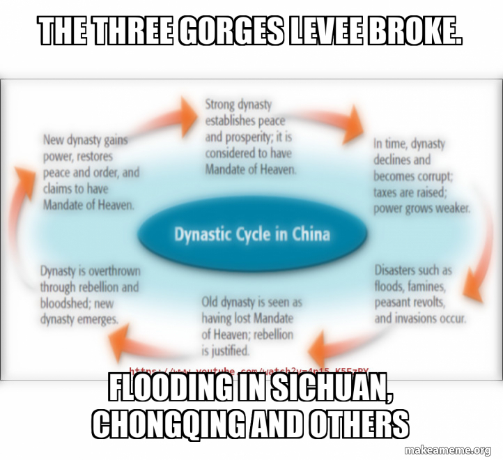 The Three Gorges Levee broke. flooding in Sichuan, Chongqing and otherS ...