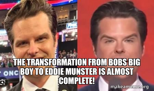 The transformation from bobs big boy to eddie munster is almost ...