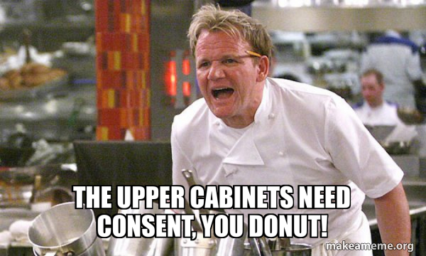 THE UPPER CABINETS NEED CONSENT, YOU DONUT! - Gordon Ramsay Hell's ...