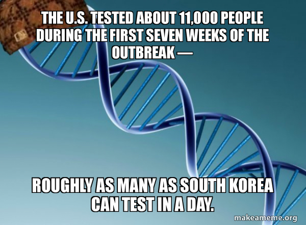 The U.S. tested about 11,000 people during the first seven weeks of the ...