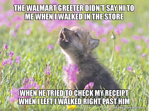 The Walmart Greeter Didn't Say hi to me when I walked in the store When ...