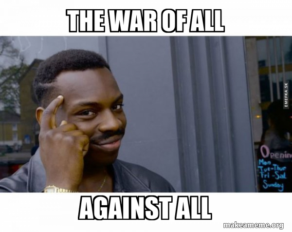 the war of all against all - Roll Safe Black Guy Pointing at His Head ...