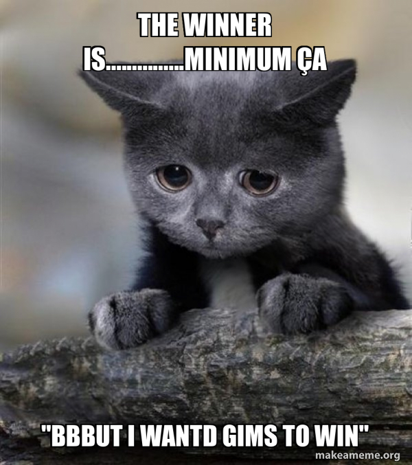 The Winner is...............Minimum ça "bbbut I wantd Gims to win ...
