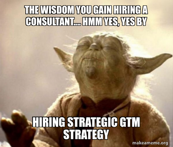 The Wisdom you gain Hiring a Consultant.... HMM Yes, Yes by Hiring ...