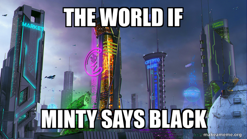 THE WORLD IF MINTY SAYS black Meme Generator