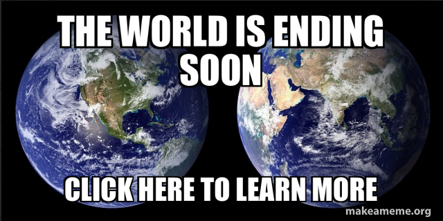 the world is ending soon click here to learn more - Waiting Skeleton ...