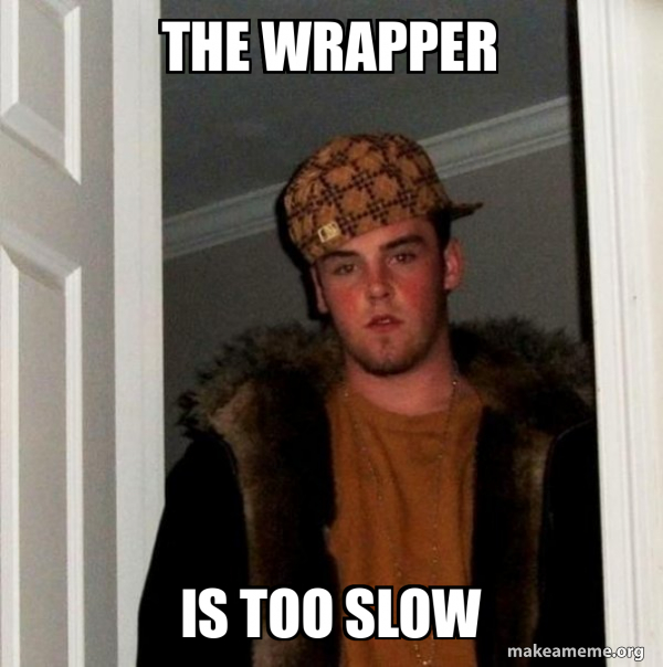 The wrapper is too slow - Scumbag Steve Meme Generator