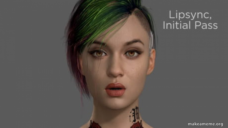 - TheAbbie: AI Facials expression in Cyberpunk 2077 Meme Generator
