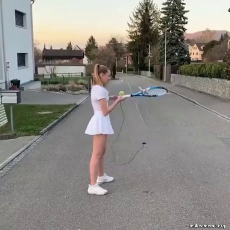 - TheAbbie: Practising Tennis alone Meme Generator