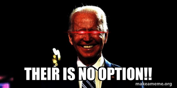 THEIR IS NO OPTION!! - Dark Brandon Meme Generator