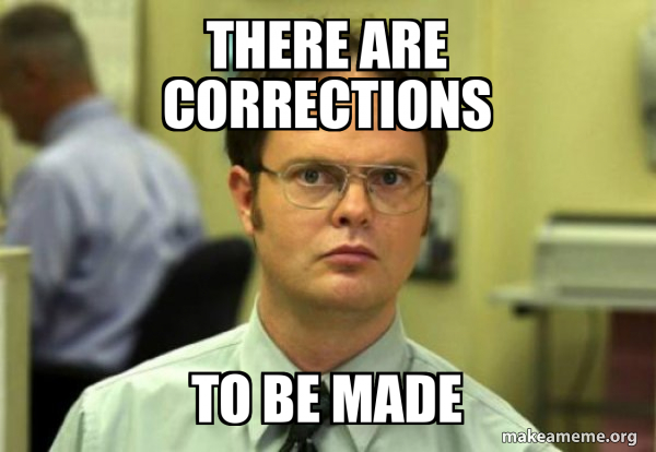 THERE ARE CORRECTIONS TO BE MADE - Schrute Facts (Dwight Schrute from ...