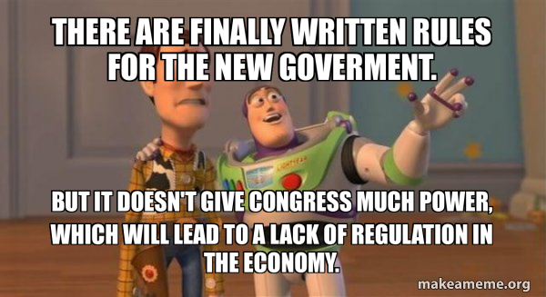 There are finally written rules for the new goverment. But it doesn't ...