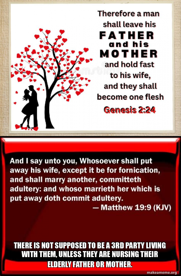 there is not supposed to be a 3rd party living with them, Unless they ...