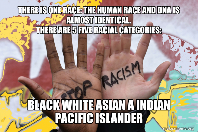 There is one race: the human race and dna is almost identical. THERE ...
