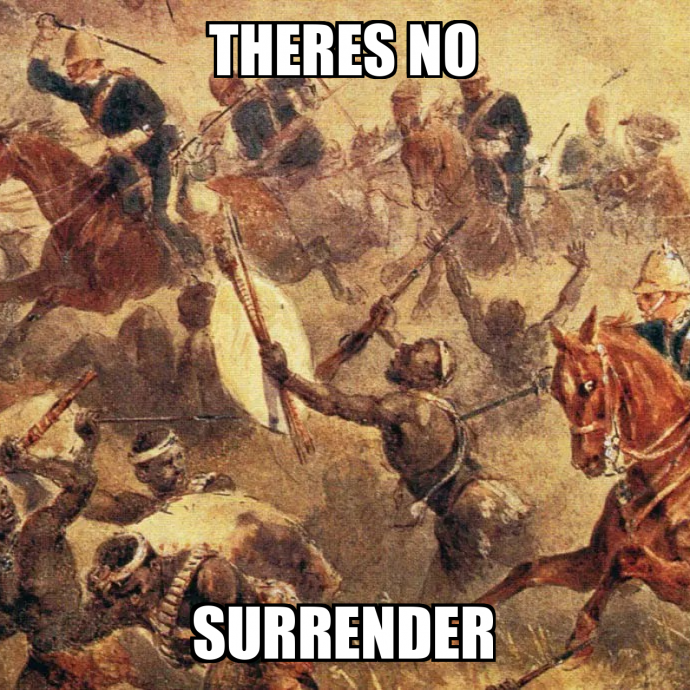 theres no surrender Meme Generator
