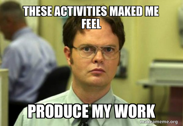These activities maked me feel produce my work - Schrute Facts (Dwight ...