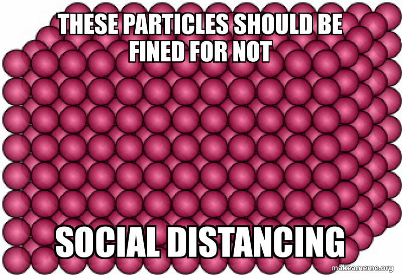 These particles should be fined for nOt SOCIAL DISTANCING Meme Generator