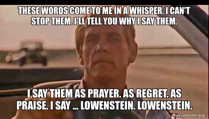 These words come to me in a whisper. I can't stop them. I'll tell you ...