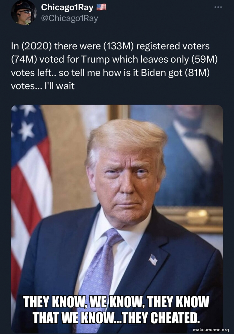 They know, we know, they know that we know...they cheated. Meme Generator