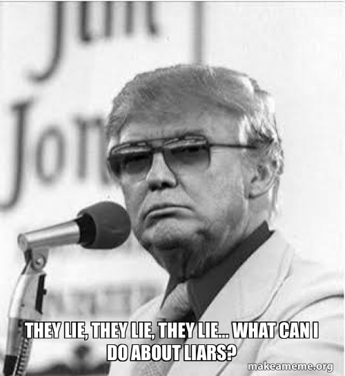 They lie, they lie, they lie… what can i do about liars? Meme Generator