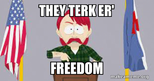 They terk er' freedom Meme Generator