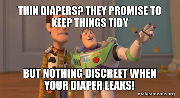 Thin diapers? They promise to keep things tidy But nothing discreet ...