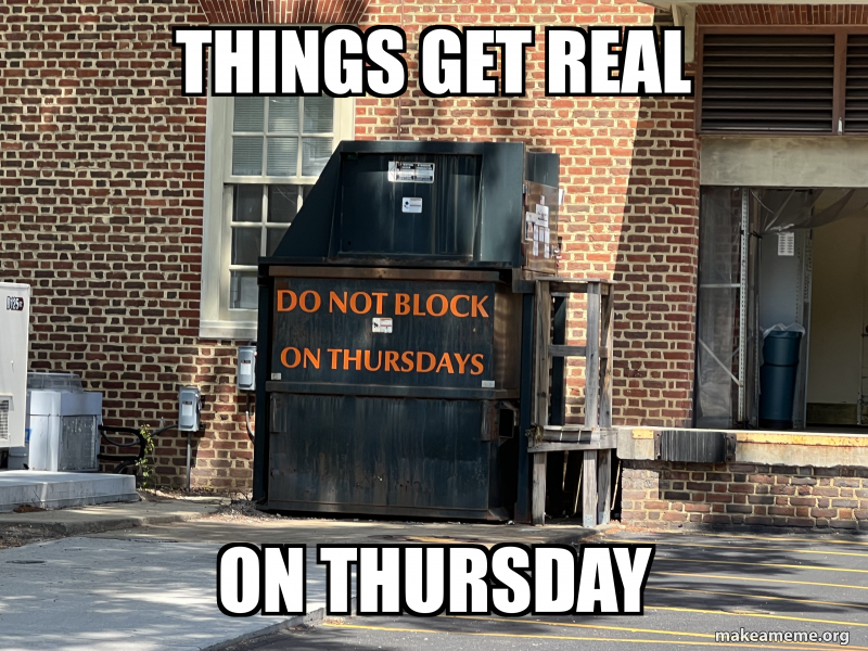 Things get real On thursday Meme Generator