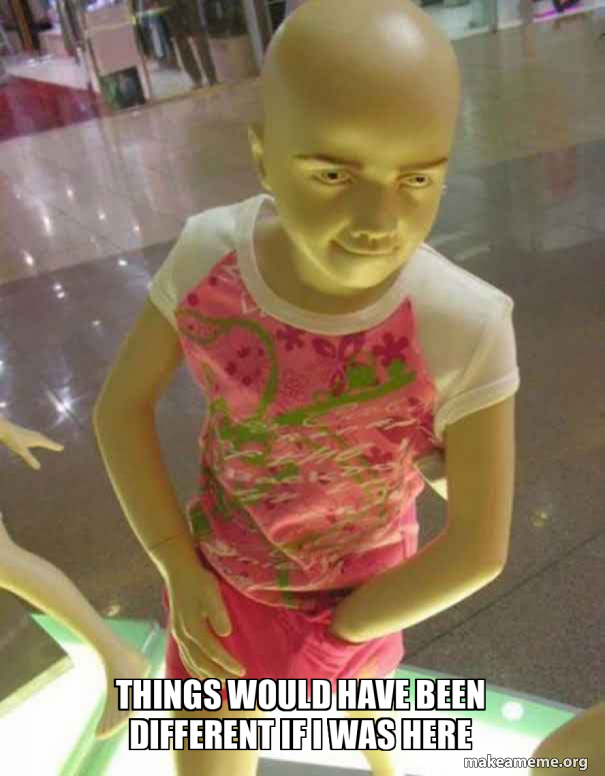 THINGS WOULD HAVE BEEN DIFFERENT IF I WAS HERE Meme Generator