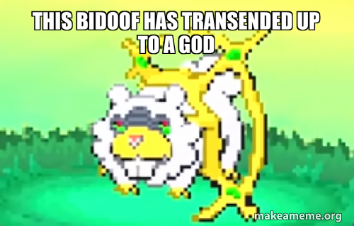 This Bidoof has transended up to a god Meme Generator