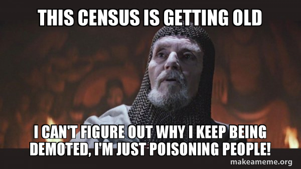 This census is getting old I can't figure out why I keep being demoted ...