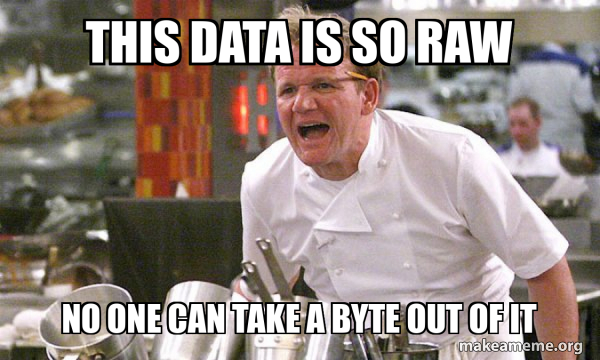 This data is so raw no one can take a byte out of it - Gordon Ramsay ...
