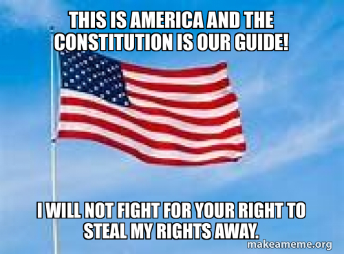 this is america and the constitution is our guide! i will not fight for ...