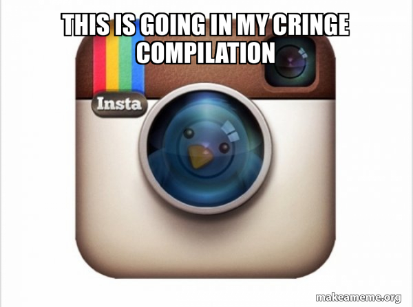 this is going in my cringe compilation - Instagram twitter Meme Generator