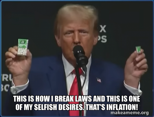 this is how i break laws and this is one of my selfish desires. that's ...