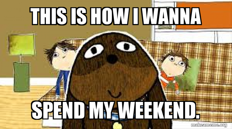 This is how I wanna spend my weekend. Meme Generator
