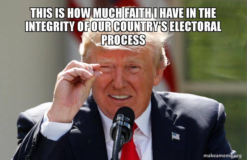 this is how much faith I have in the integrity of our country's ...