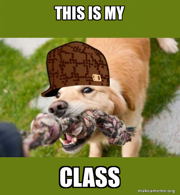 This is my Class - Scumbag dog Meme Generator