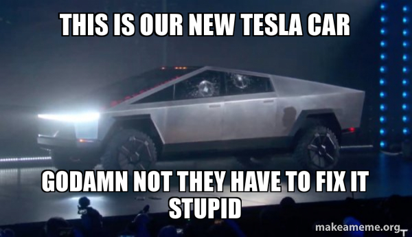 This is our new tesla car godamn not they have to fix it stupid - Tesla ...