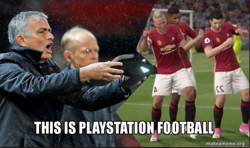 this is playstation football Meme Generator