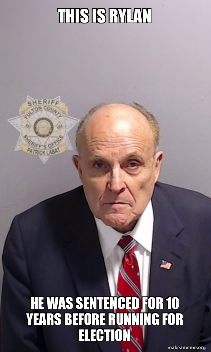 This is Rylan He was sentenced for 10 years before running for election ...