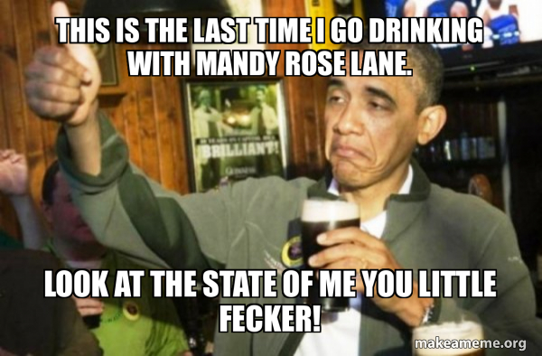 This is the last time I go drinking with Mandy Rose Lane. Look at the ...