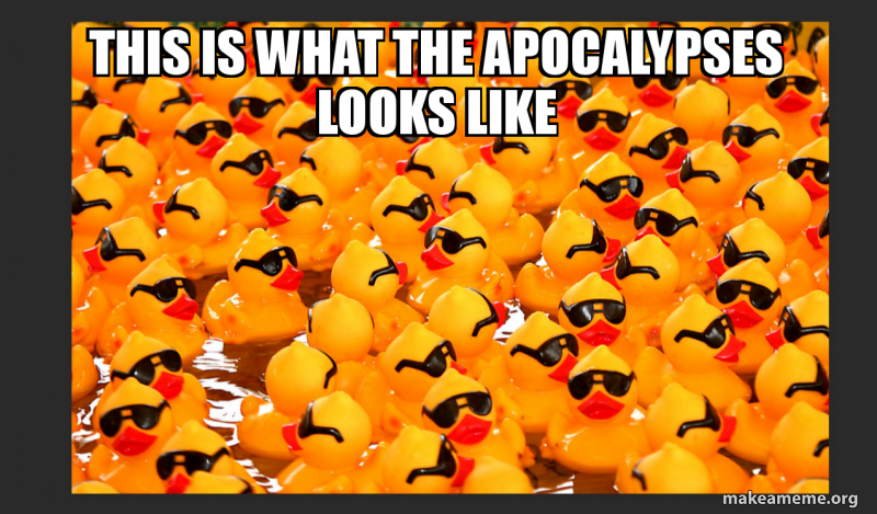 this is what the APOCALYPSES LOOKS LIKE Meme Generator