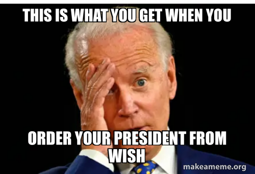 THIS IS WHAT YOU GET WHEN YOU ORDER YOUR PRESIDENT FROM WISH Meme Generator