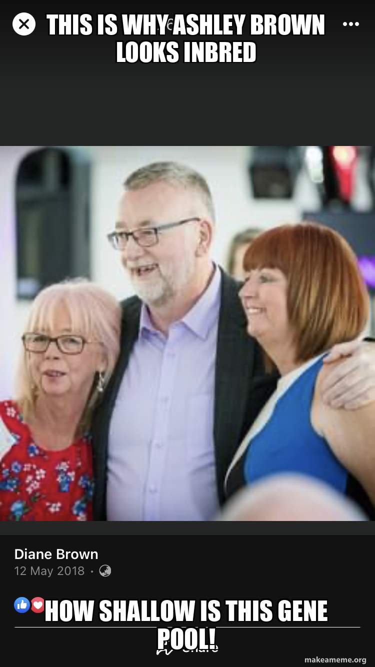 This is why Ashley Brown looks inbred How shallow is this gene pool ...