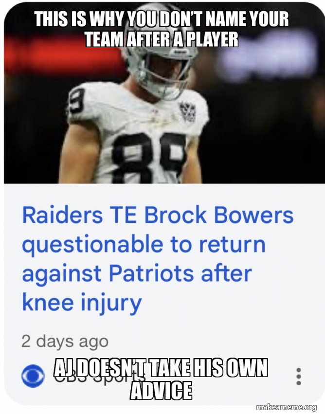 This is why you don’t name your team after a player AJ doesn’t take his ...
