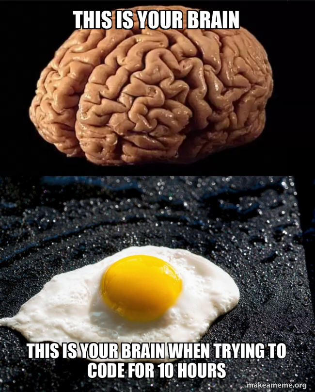 This is Your Brain This is Your Brain when trying to code for 10 hours ...