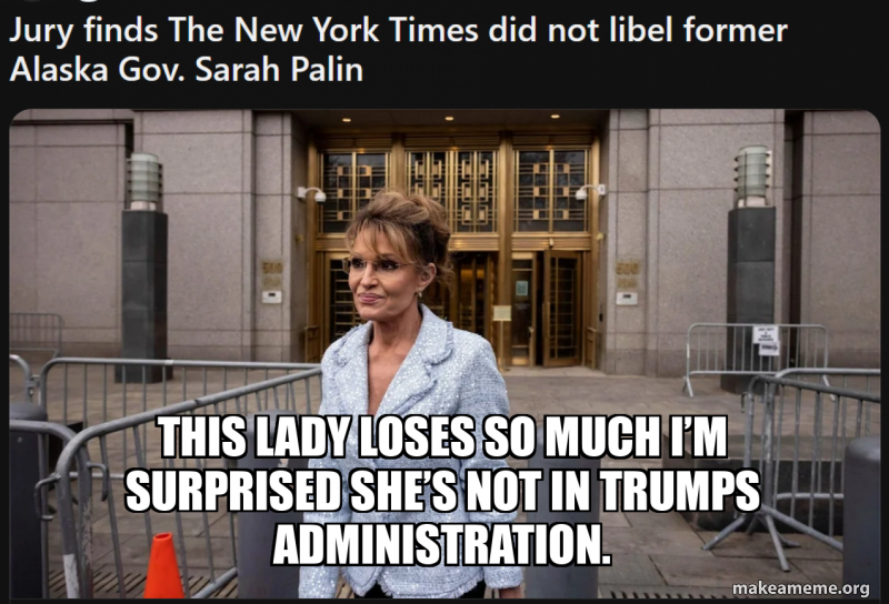 This lady loses so much I’m surprised she’s not in trumps ...